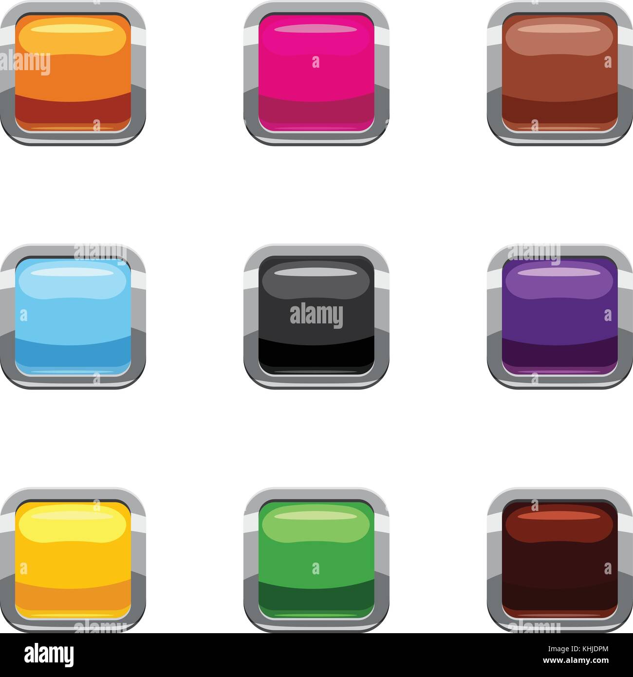 Control equipment button icons set, cartoon style Stock Vector Image ...