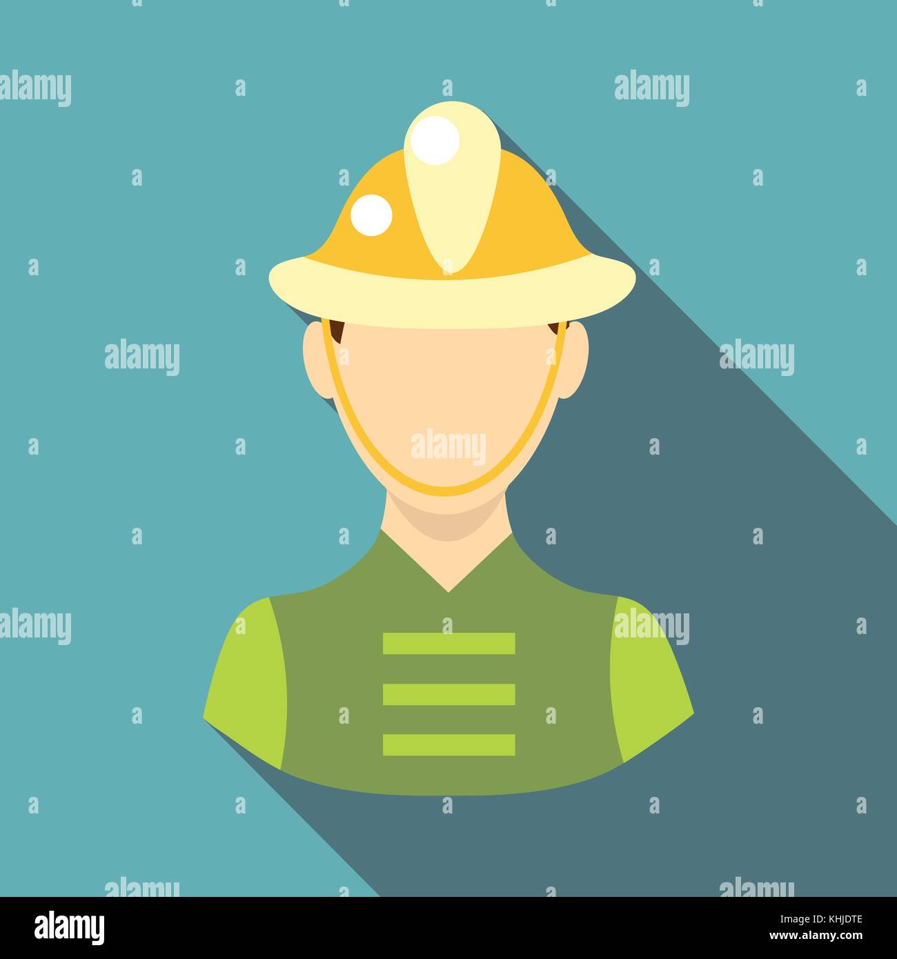 Firefighter icon, flat style Stock Vector Image & Art - Alamy