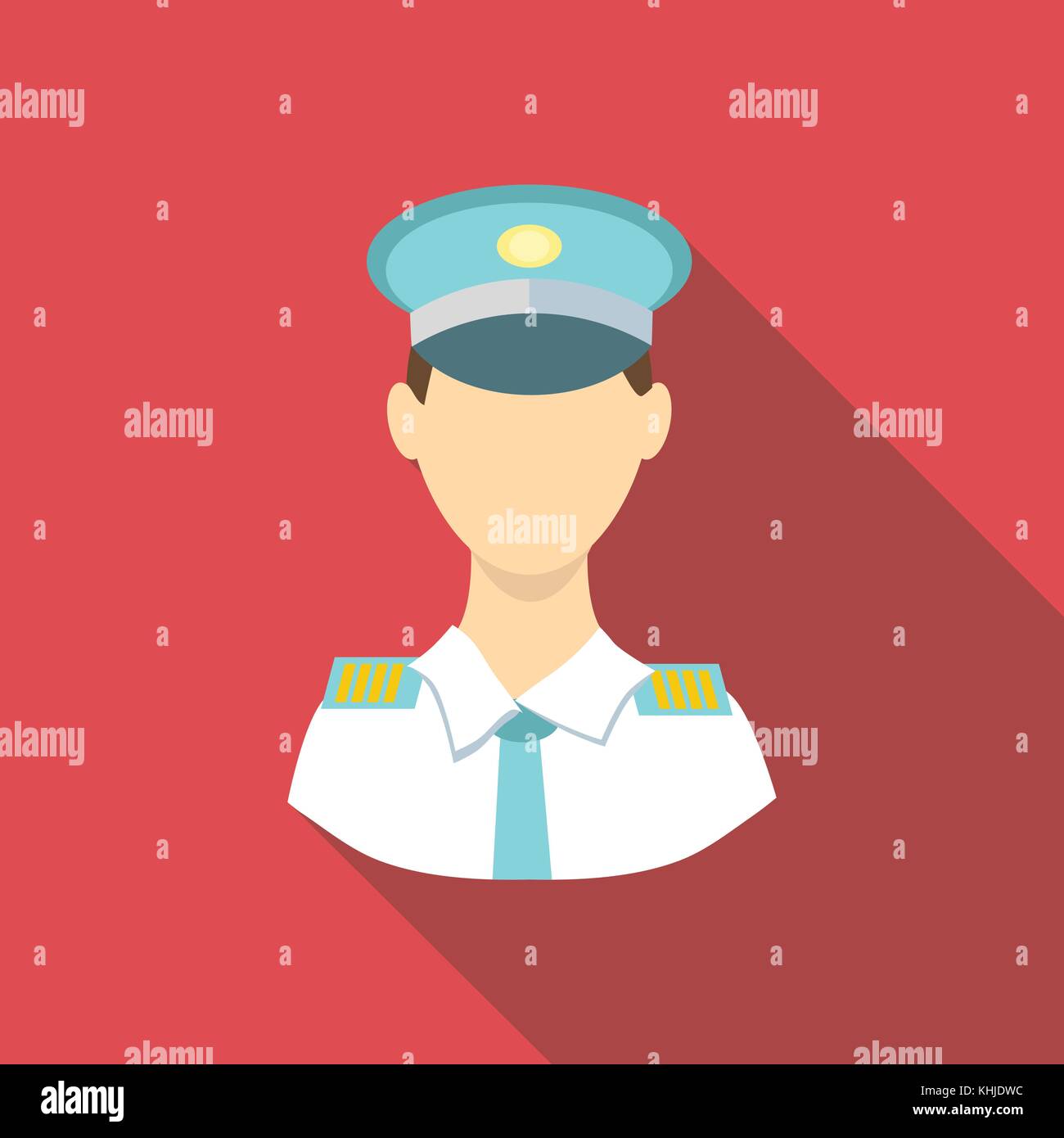 Pilot icon, flat style Stock Vector Image & Art - Alamy