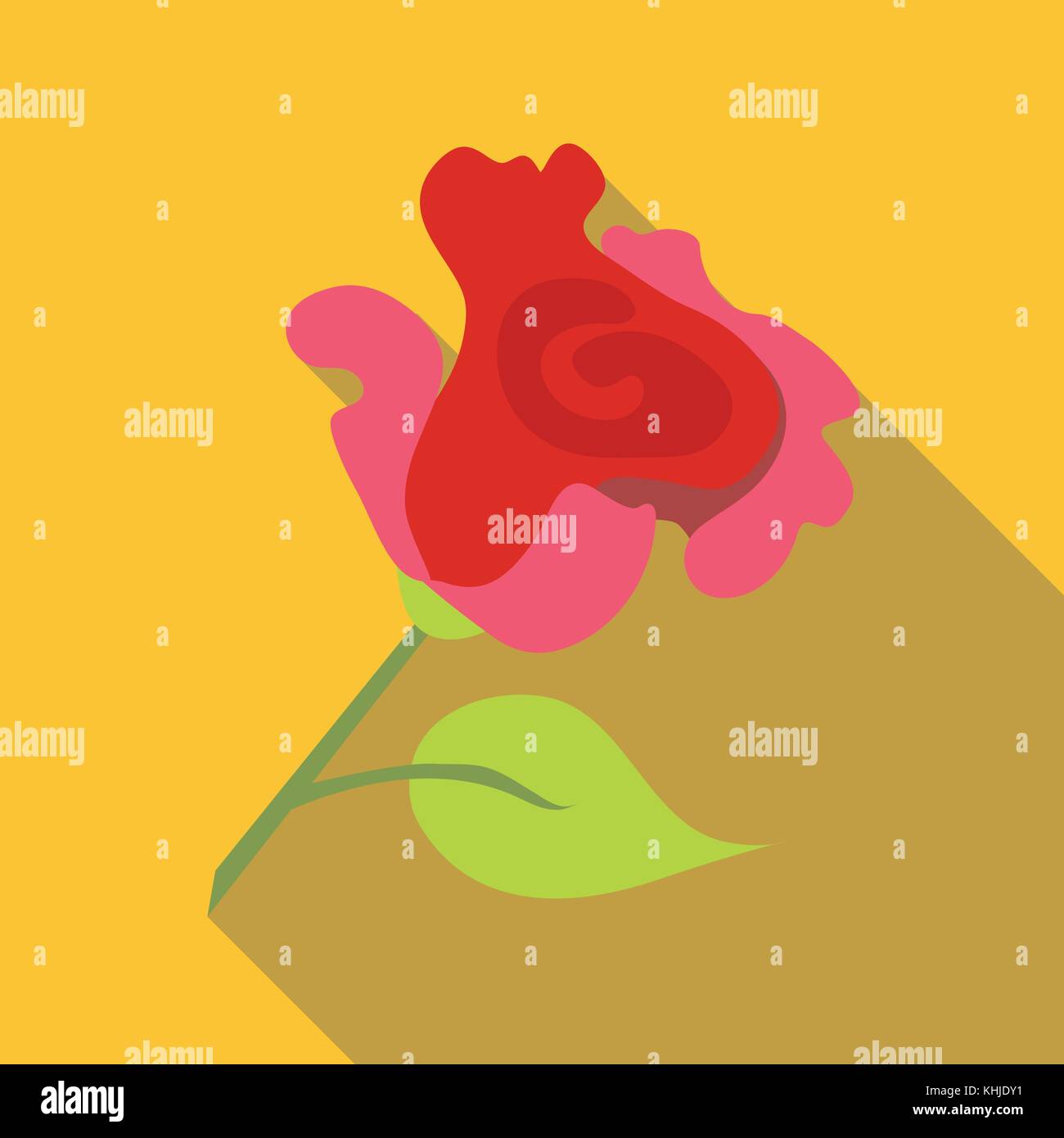 Pink rose icon, flat style Stock Vector Image & Art - Alamy