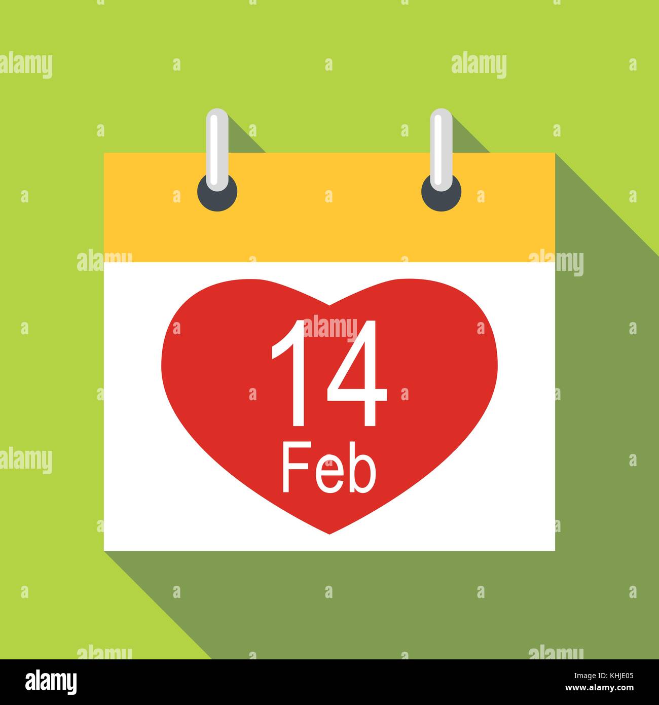 Valentines day calendar icon, flat style Stock Vector Image & Art - Alamy