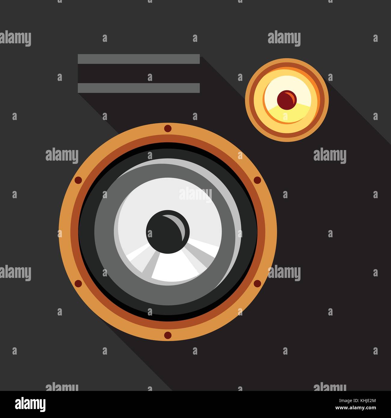 Audio speaker icon, flat style Stock Vector Image & Art - Alamy