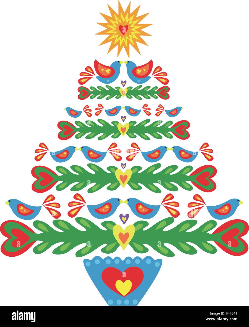 Christmas tree illustration Stock Vector Image & Art - Alamy