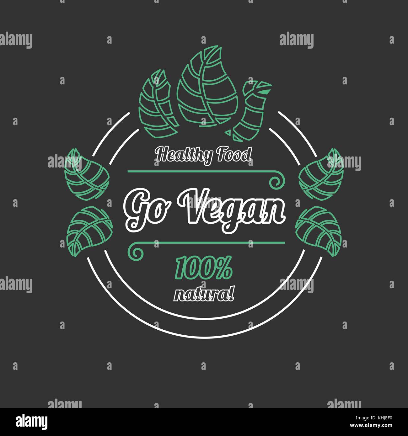 Go vegan outline banner or icon Stock Vector Image & Art - Alamy