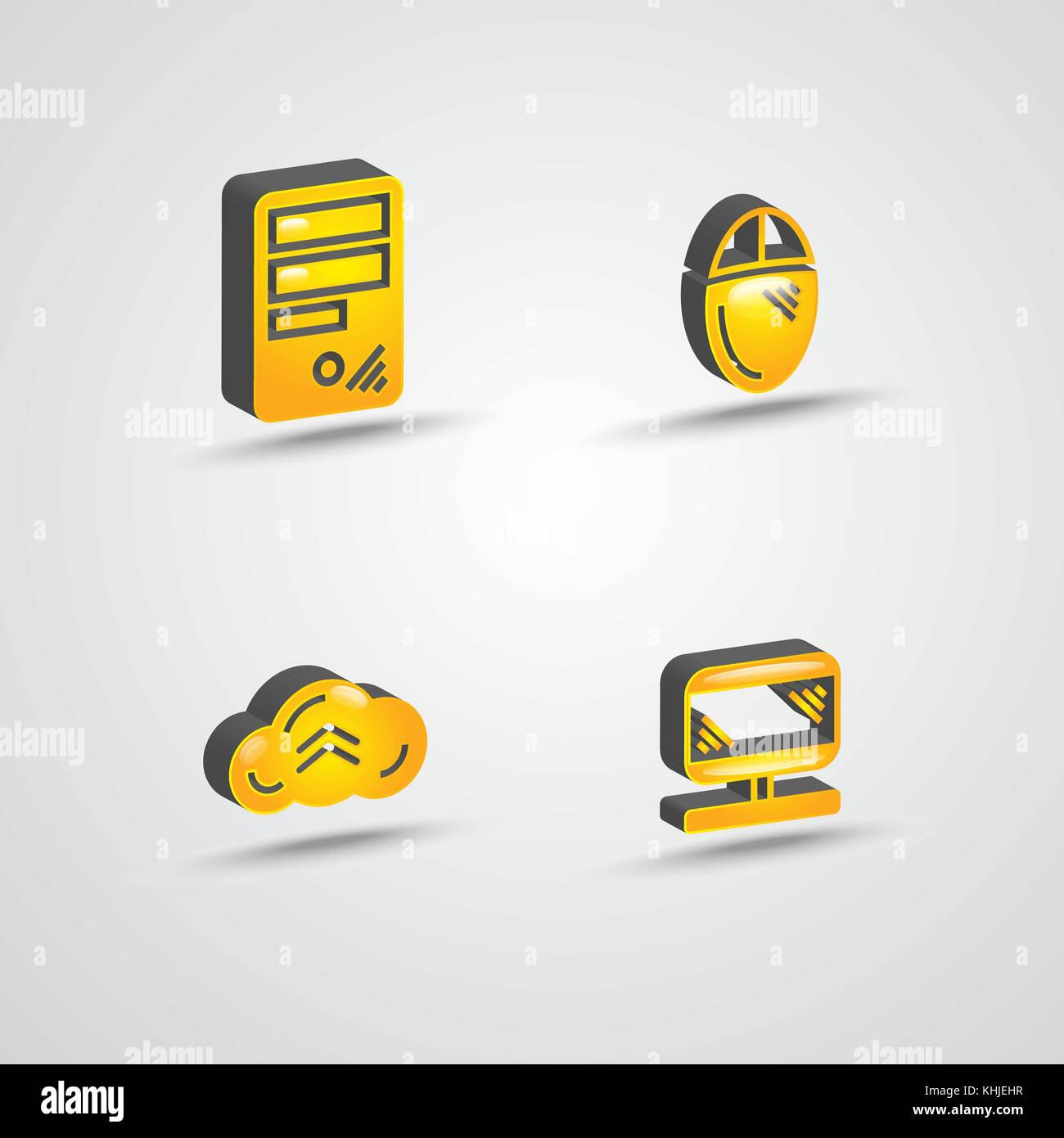 Computer isometric icon monitor hi-res stock photography and images - Alamy