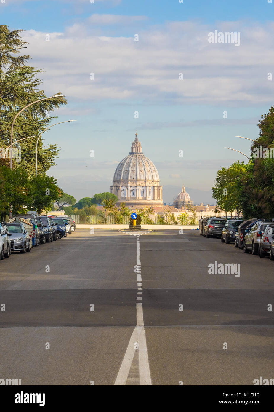 Rome (Italy) - The view of the Basilica St. Peter in the Vatican, from ...