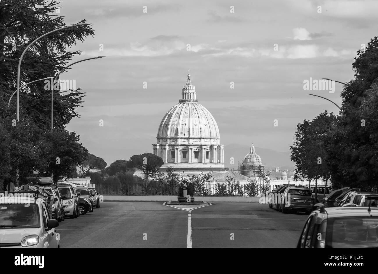 Rome (Italy) - The view of the Basilica St. Peter in the Vatican, from ...
