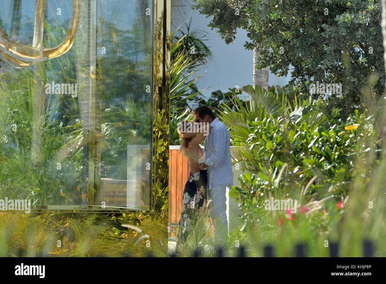 MIAMI BEACH, FL - MAY 14: David Hasselhoff and partner Hayley Roberts ...