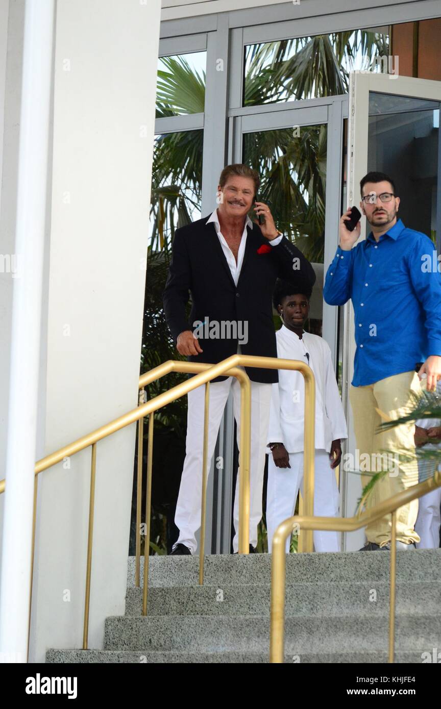 MIAMI BEACH, FL - MAY 13: David Hasselhoff leaving hotel on May 13 ...