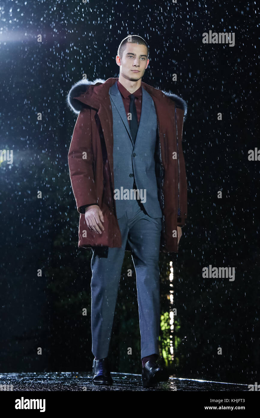 A model on the catwalk at the Me & City show during Shanghai Fashion ...