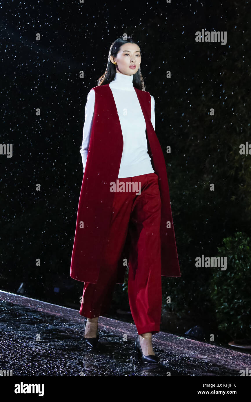 A model on the catwalk at the Me & City show during Shanghai Fashion ...