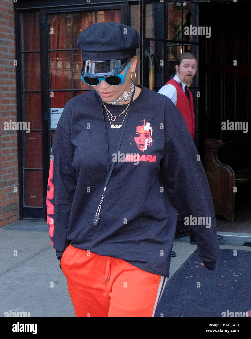 NEW YORK, NY - MAY 03: Singer Rita Ora leaves her Noho hotel on May 03 ...