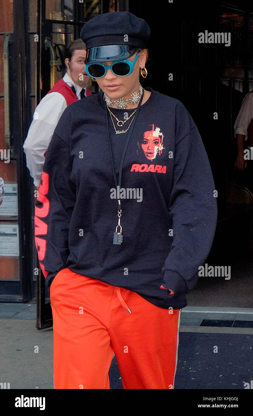 NEW YORK, NY - MAY 03: Singer Rita Ora leaves her Noho hotel on May 03 ...