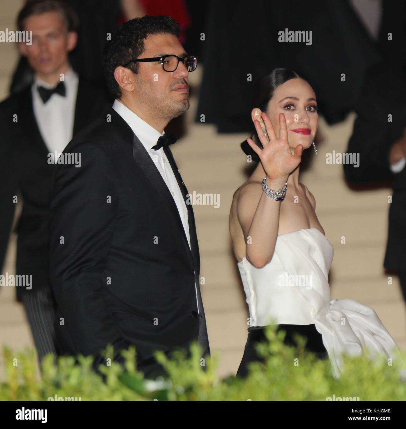 NEW YORK, NY - MAY 01: Sam Esmail, Emmy Rossum attends the 'Rei ...