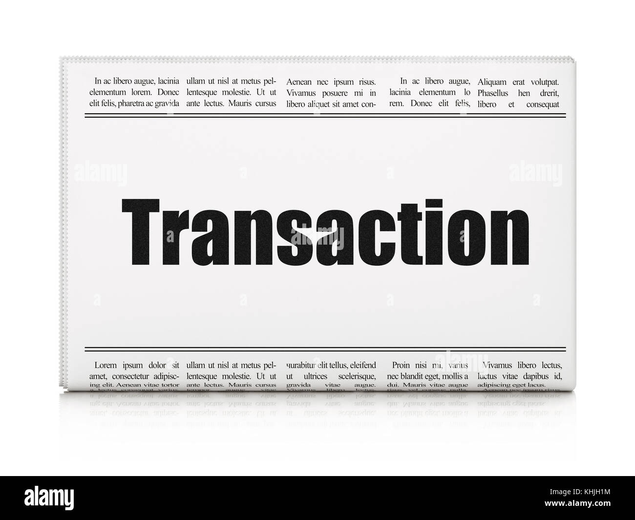 Currency concept: newspaper headline Transaction Stock Photo - Alamy