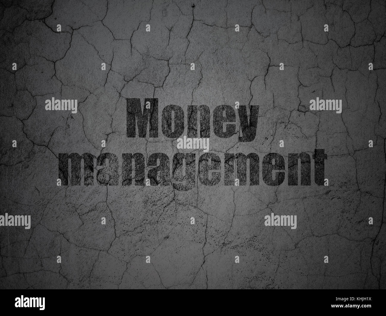 Currency concept: Money Management on grunge wall background Stock ...