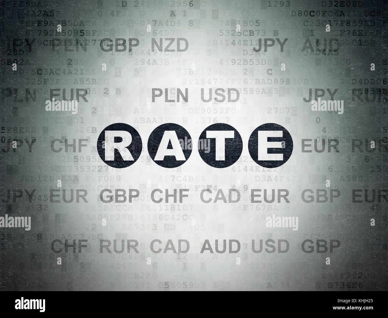 Money concept: Rate on Digital Data Paper background Stock Photo - Alamy