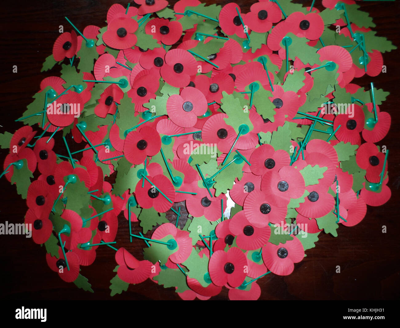 Royal British Legion remembrance poppies ready for sale Stock Photo - Alamy