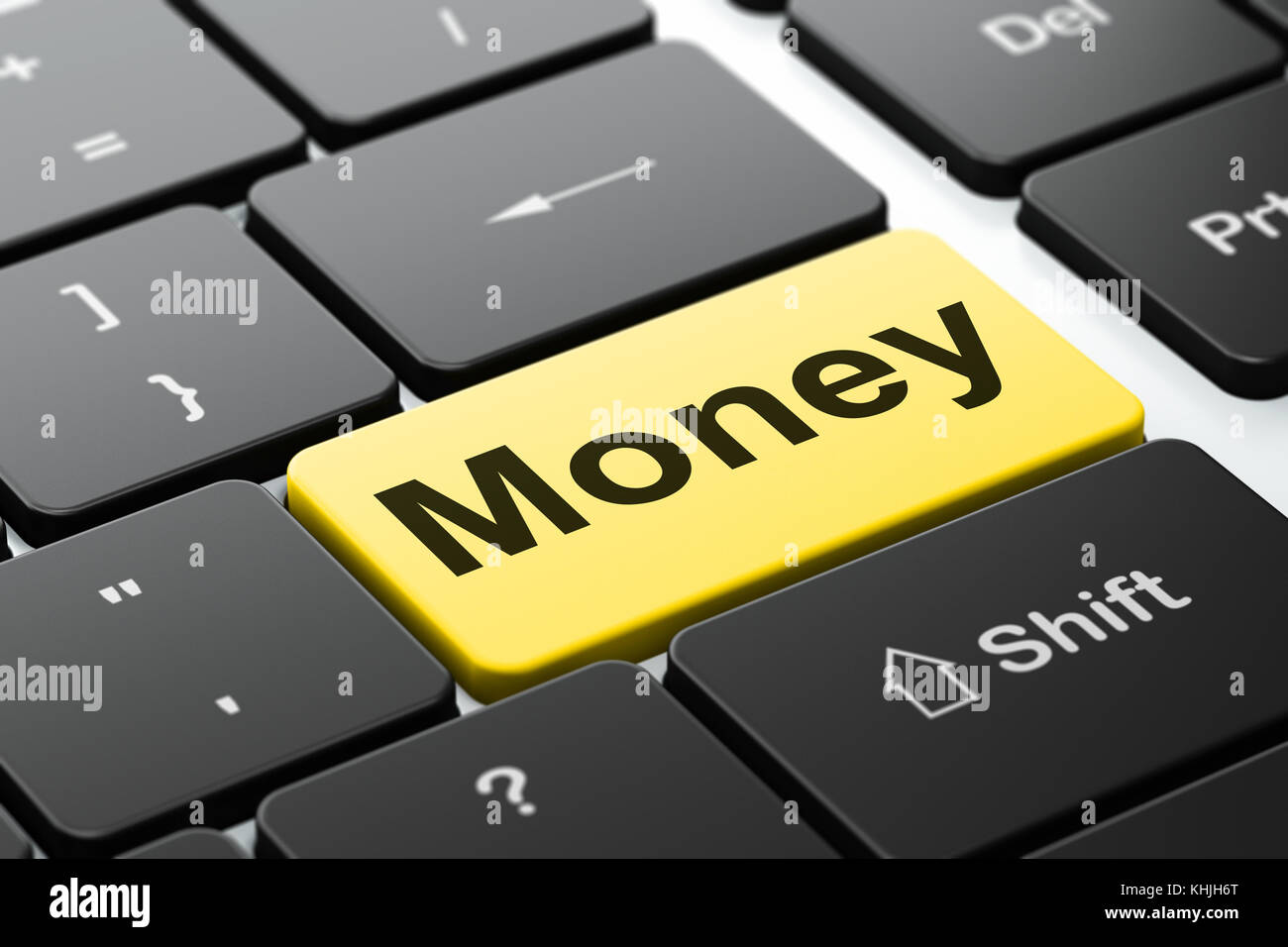 Finance concept: Money on computer keyboard background Stock Photo - Alamy