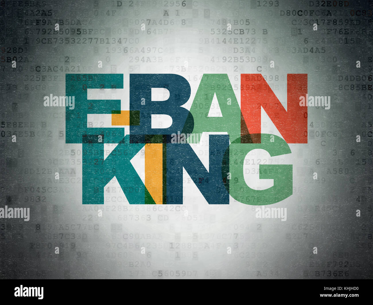 Business concept: E-Banking on Digital Data Paper background Stock ...