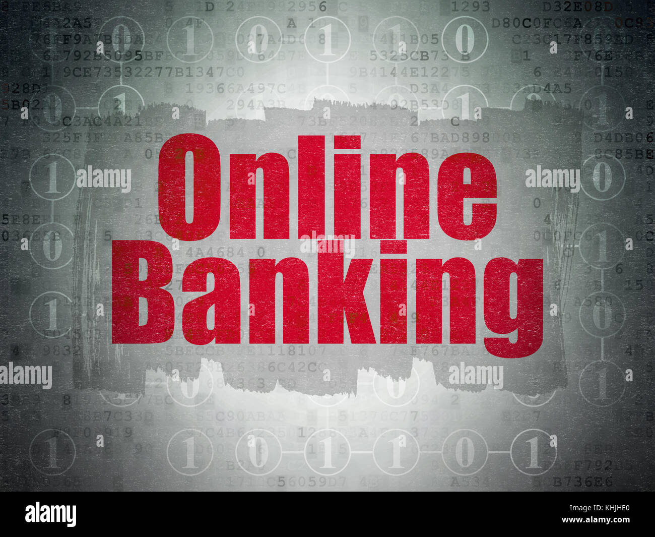 Finance concept: Online Banking on Digital Data Paper background Stock ...