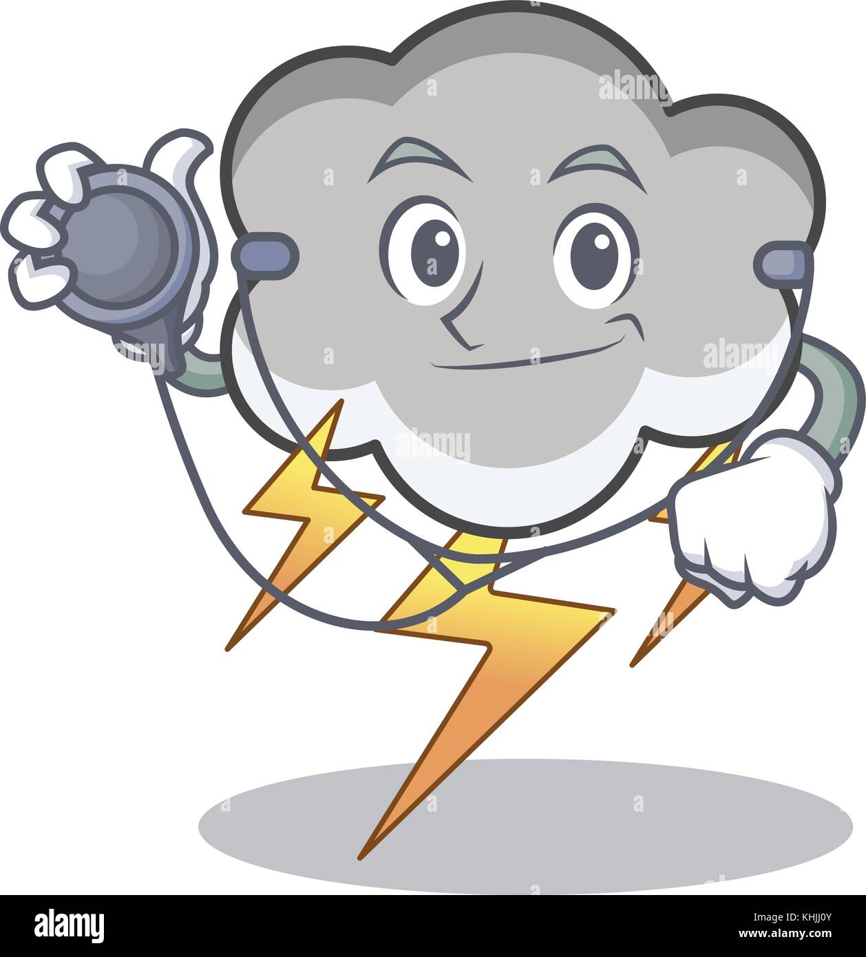 Doctor thunder cloud character cartoon Stock Vector Image & Art - Alamy