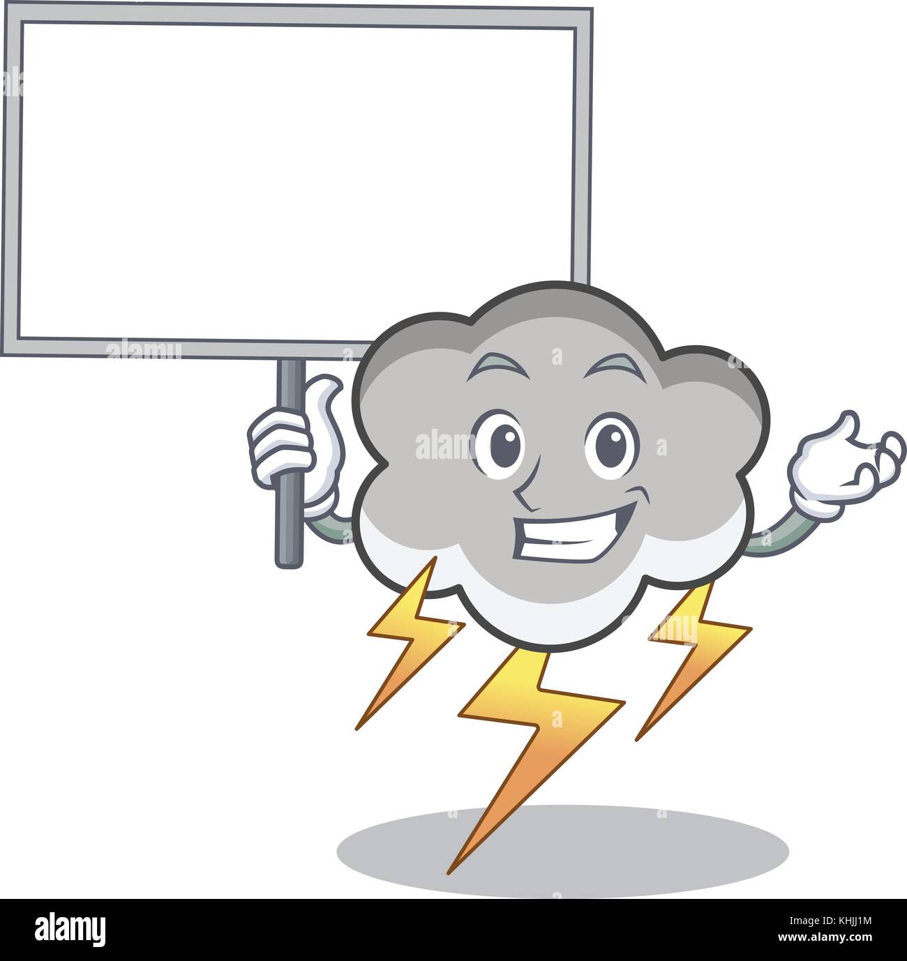 Bring board thunder cloud character cartoon Stock Vector Image & Art ...