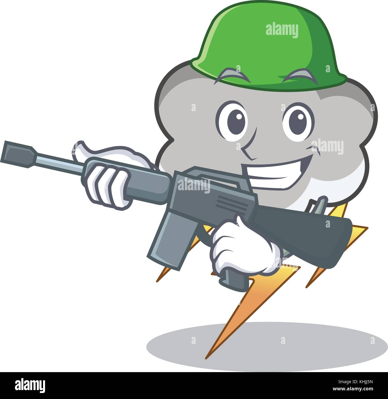 Army thunder cloud character cartoon Stock Vector Image & Art - Alamy Army thunder cloud character cartoon Stock Vector Image & Art - Alamy