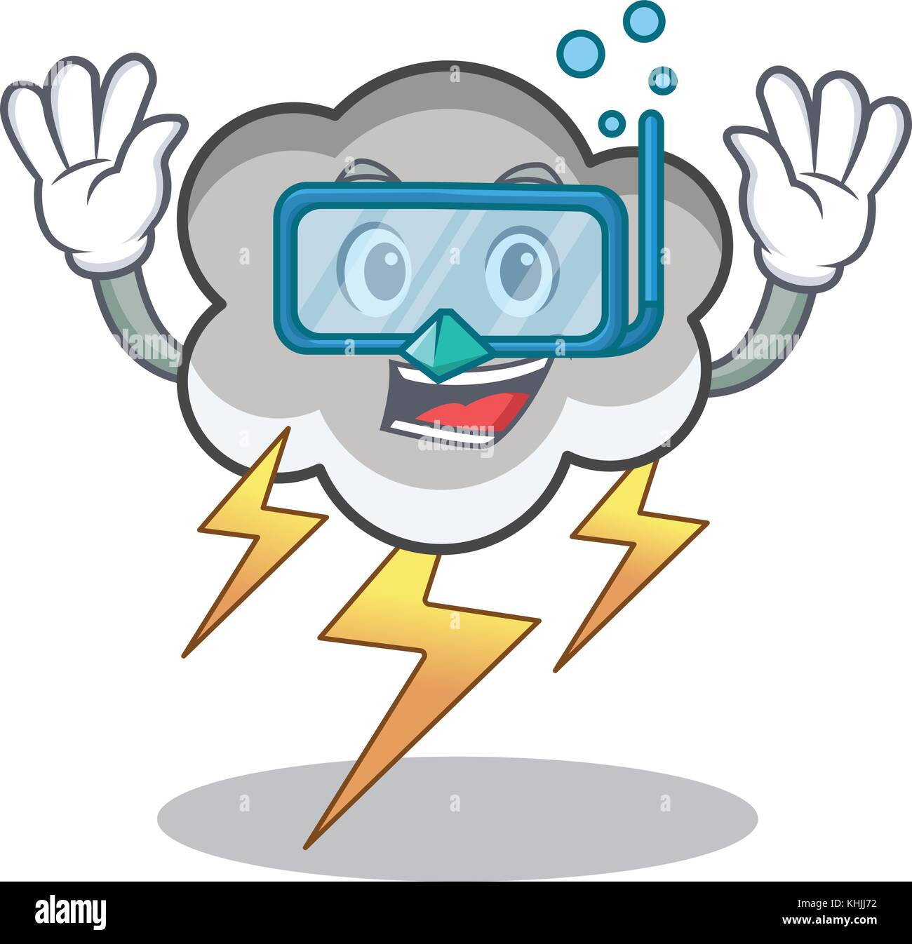 Diving thunder cloud character cartoon Stock Vector Image & Art - Alamy Diving thunder cloud character cartoon Stock Vector Image & Art - Alamy