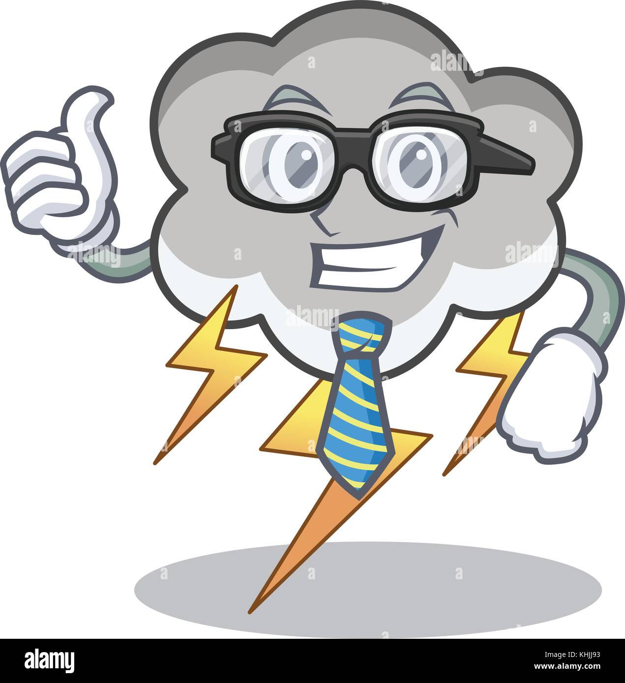 Businessman thunder cloud character cartoon Stock Vector Image & Art ...