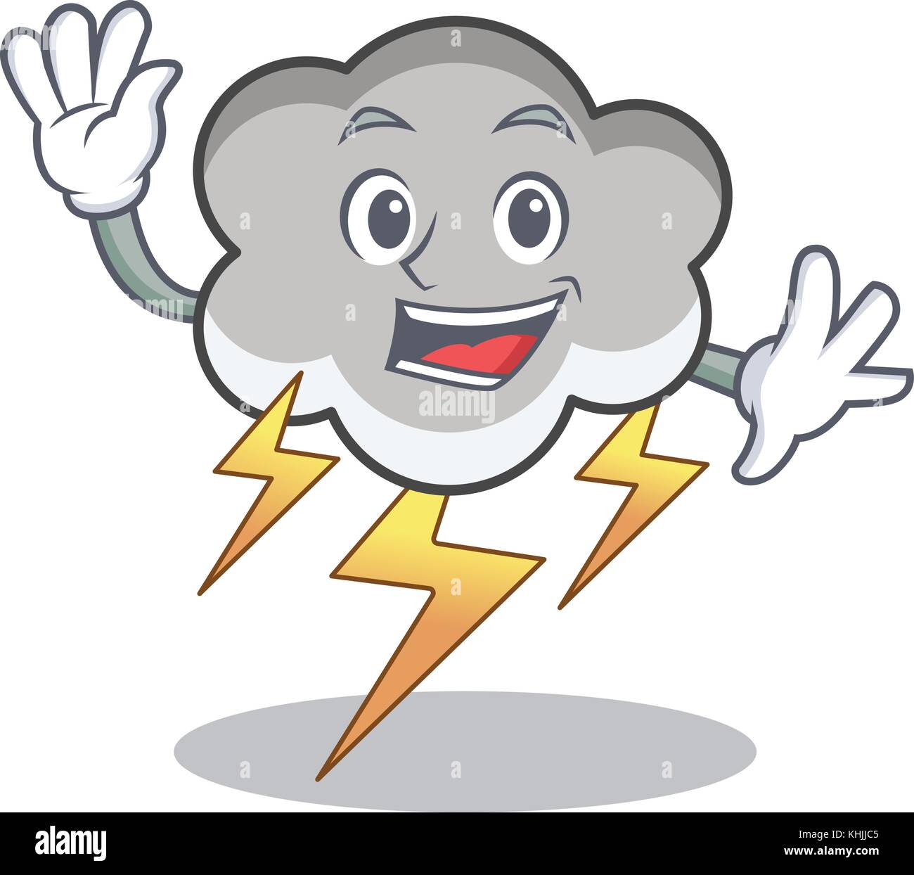 Waving thunder cloud character cartoon Stock Vector Image & Art - Alamy Waving thunder cloud character cartoon Stock Vector Image & Art - Alamy