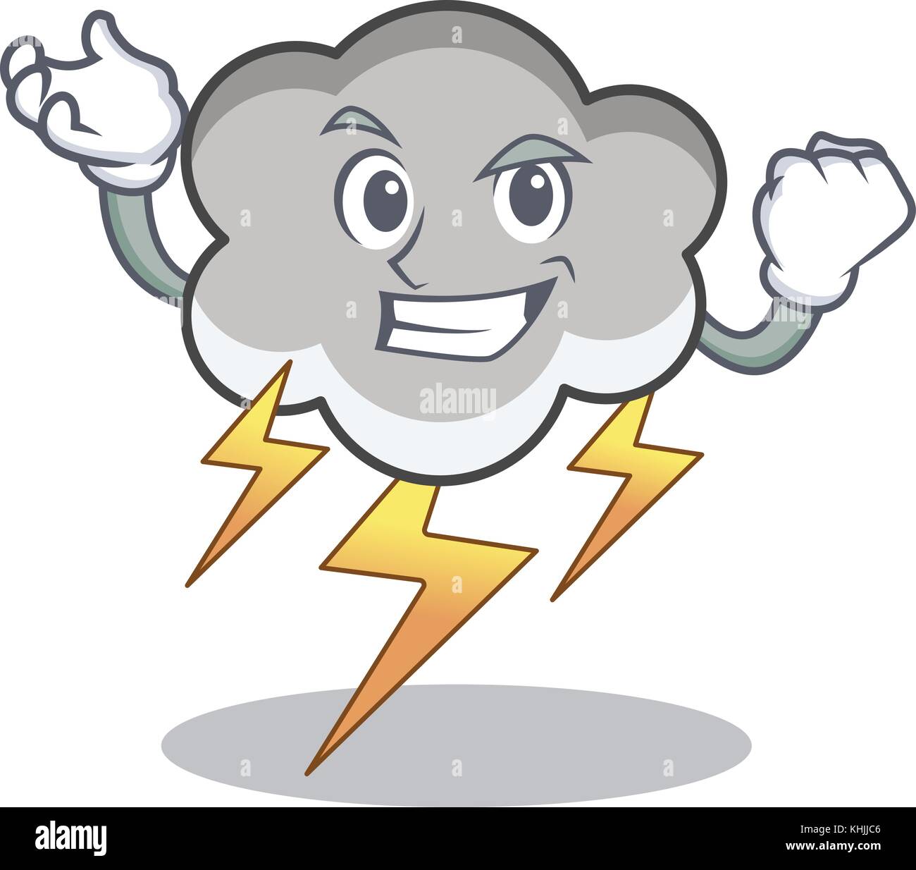 Successful thunder cloud character cartoon Stock Vector Image & Art - Alamy