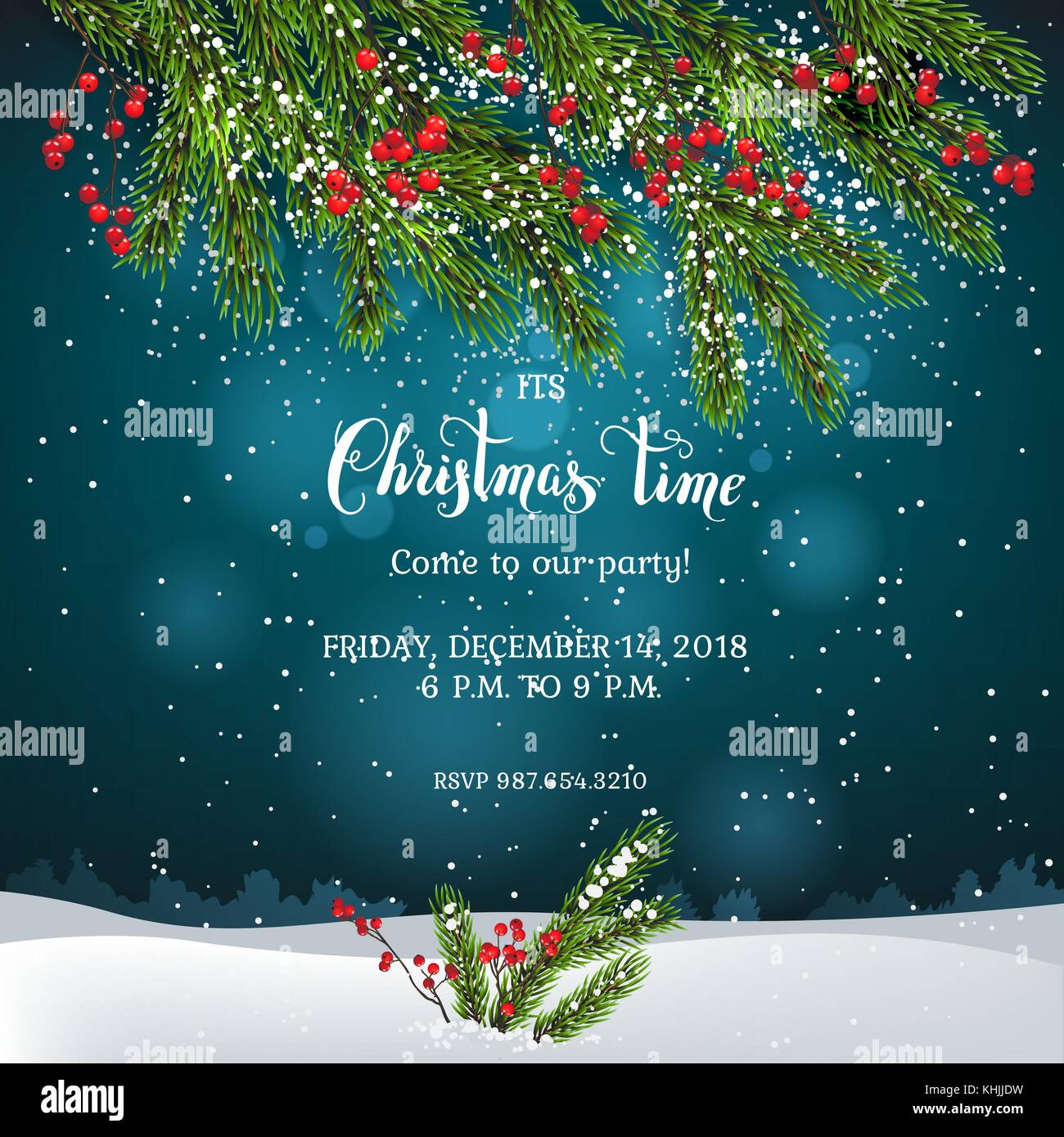 Background christmas tree decor card Stock Vector Image & Art - Alamy