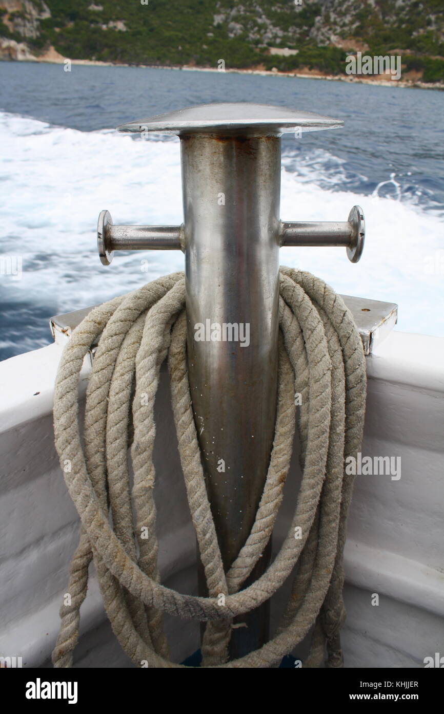 Rope for rigging and securing a ship Stock Photo - Alamy