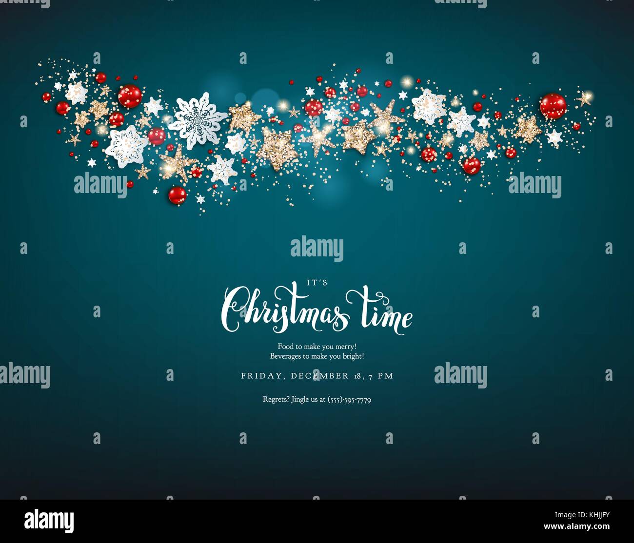 Blue christmas background frame gold Stock Vector Images - Alamy
