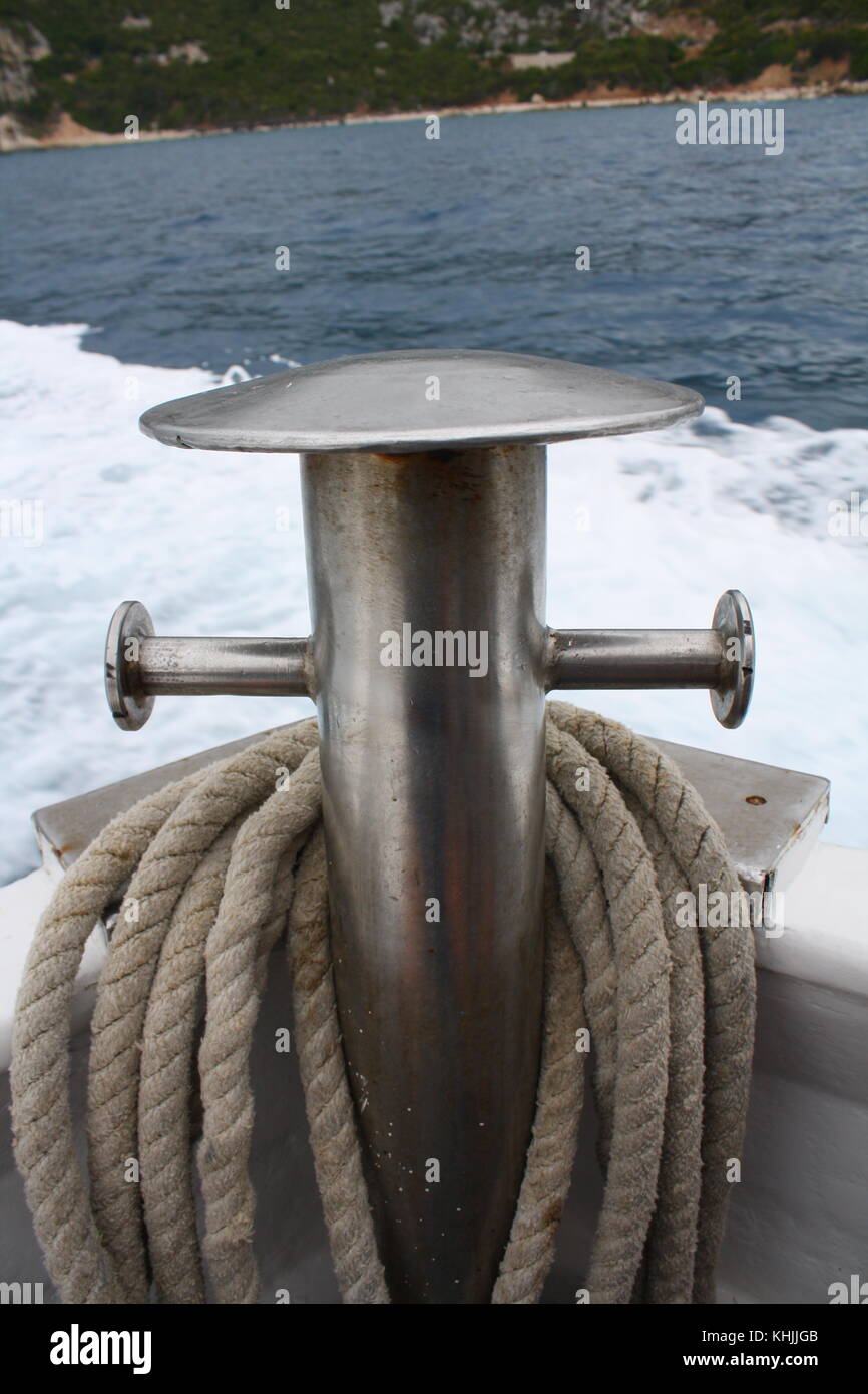 Rope for rigging and anchoring a ship Stock Photo - Alamy