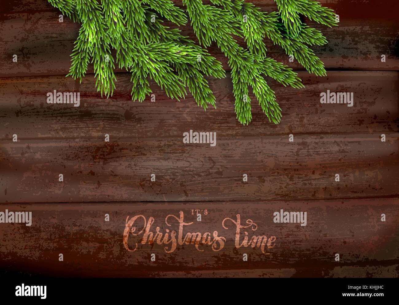 Snow on branch fir tree Stock Vector Images - Alamy