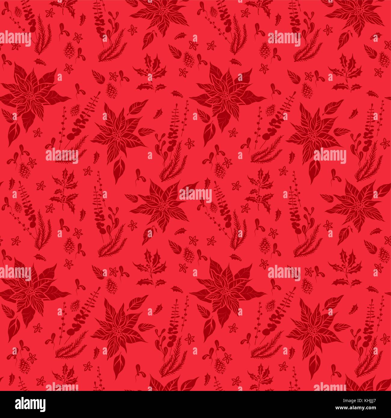 Red floral holiday pattern Stock Vector Image & Art - Alamy