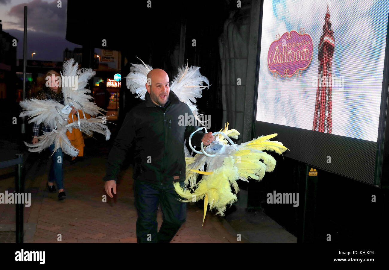 Strictly come dancing costumes arriving tower ballroom hi-res stock ...