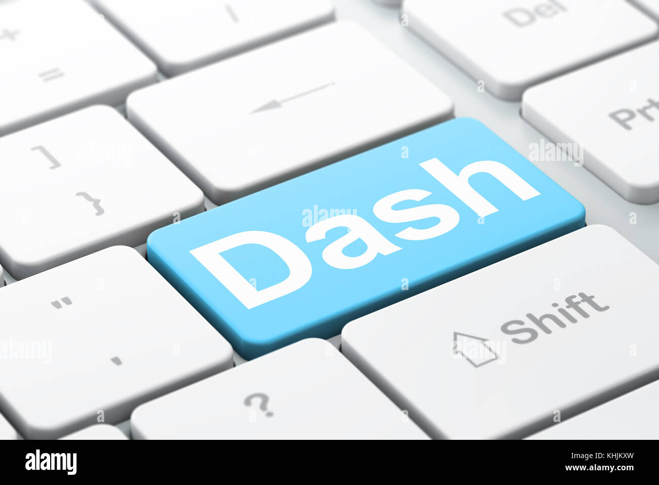 Blockchain concept: Dash on computer keyboard background Stock Photo ...