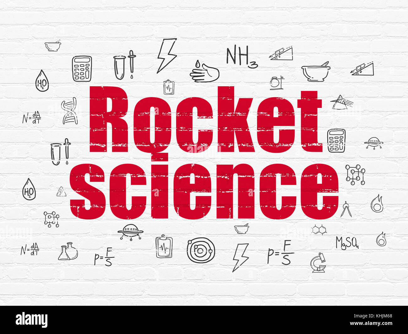 Science concept: Rocket Science on wall background Stock Photo - Alamy