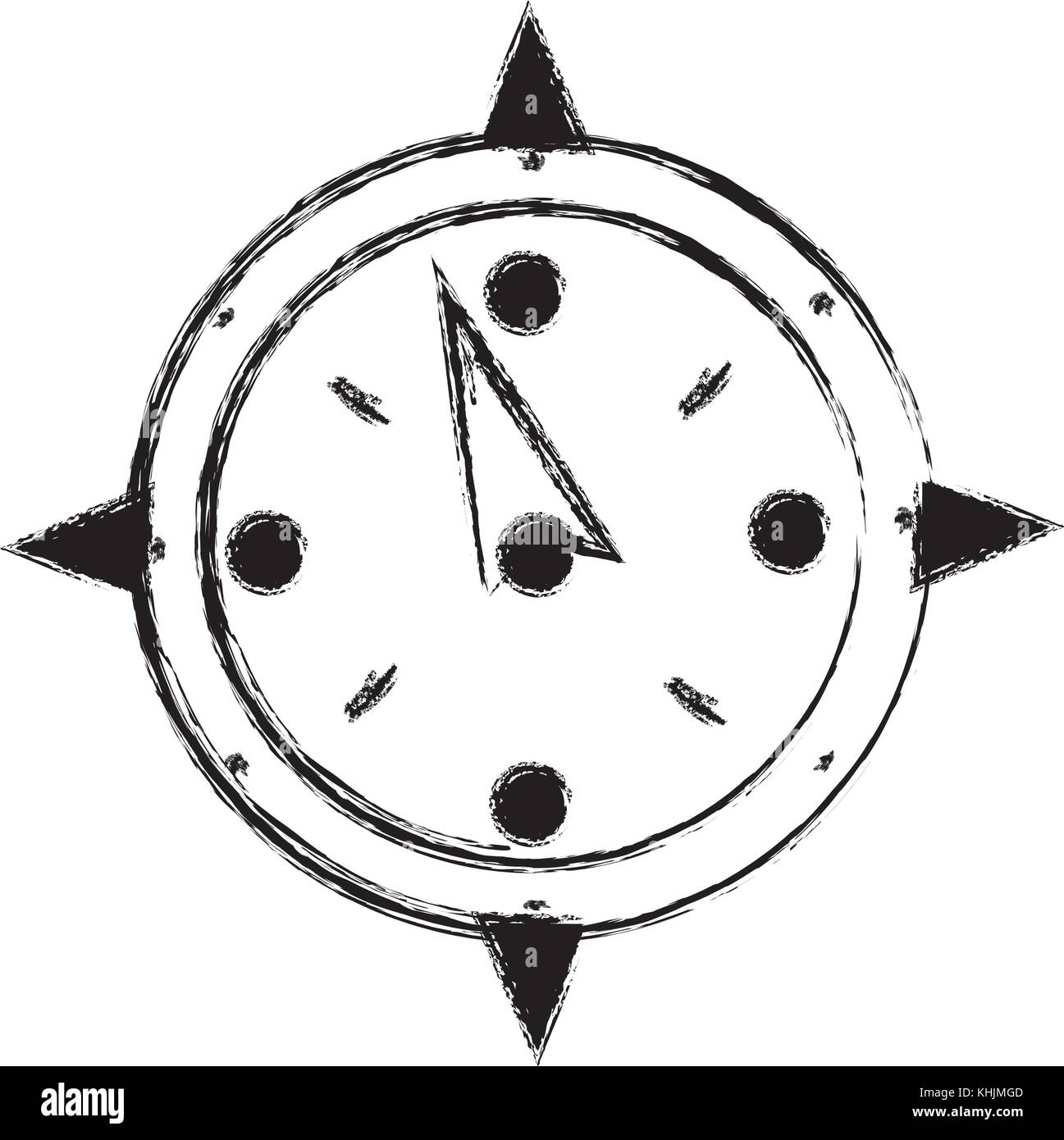 figure compass object to travel in map direction vector illustration ...