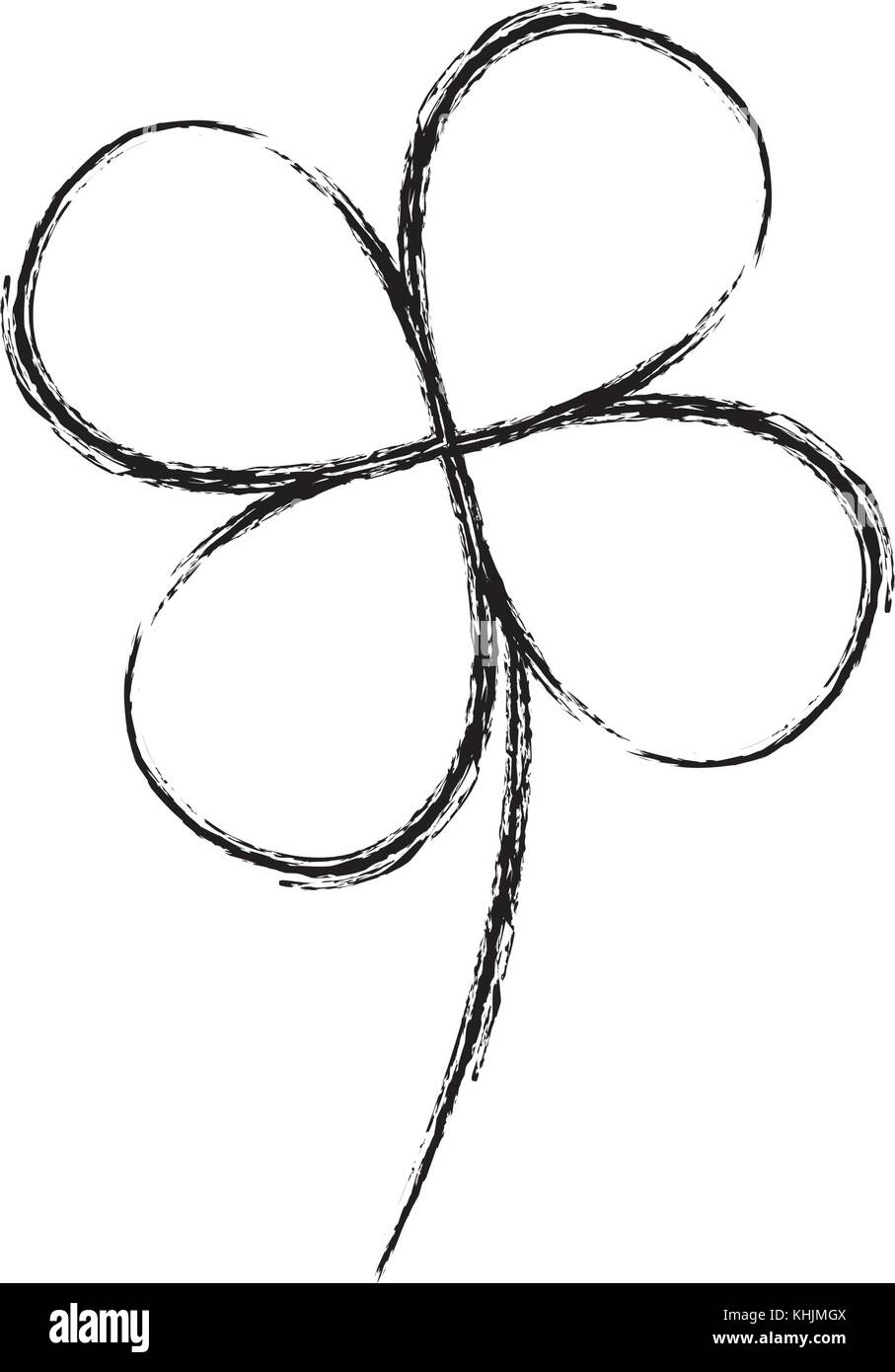 figure natural clover plant with leaves design vector illustration ...