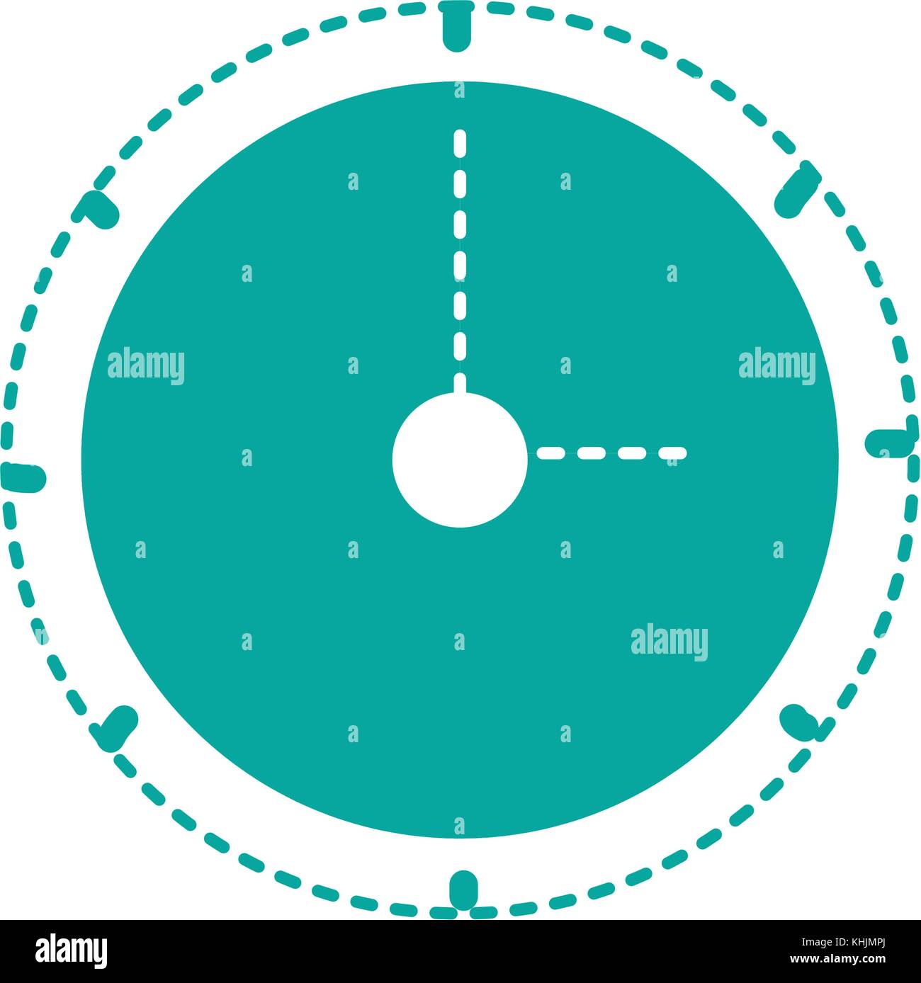 dotted shape wall circle clock object design vector illustration Stock ...