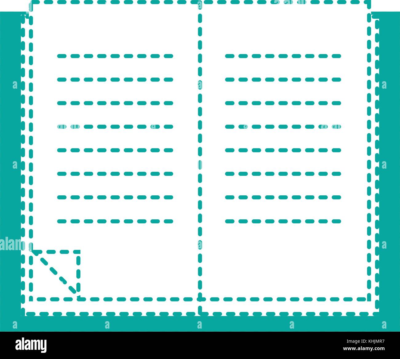 dotted shape education book object to learn knowledge vector ...
