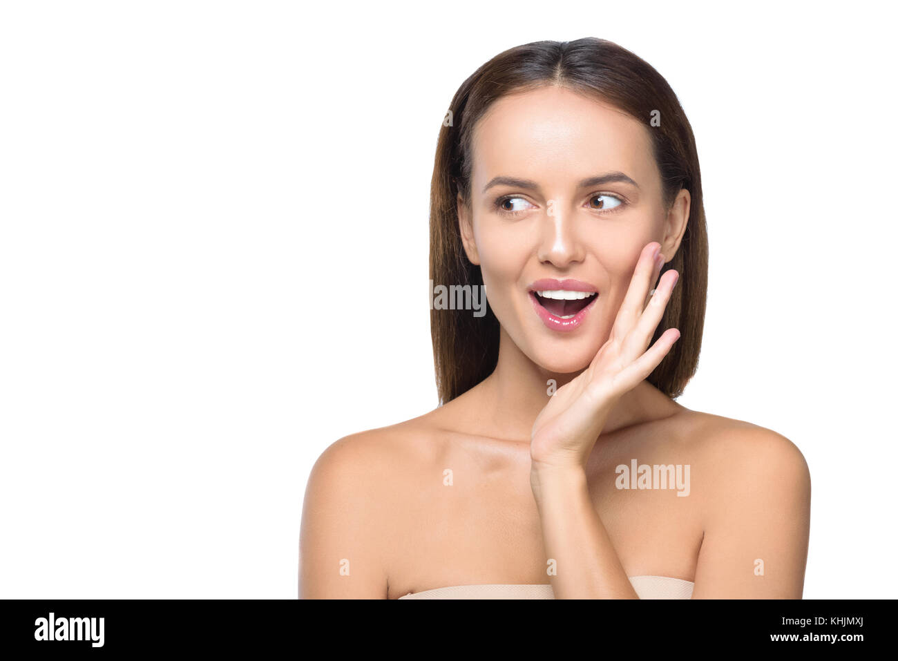 beautiful surprised woman Stock Photo - Alamy
