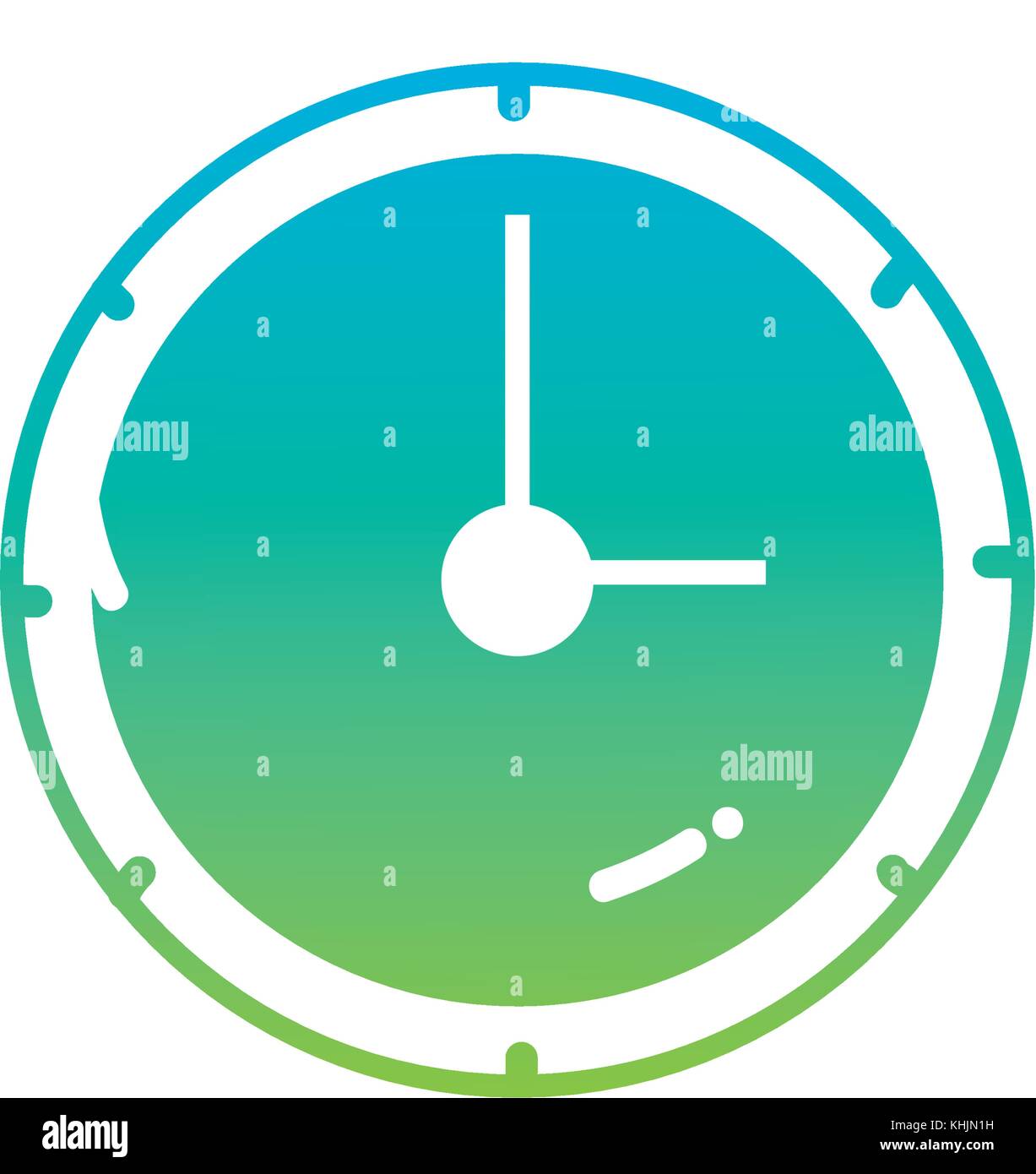 silhouette wall circle clock object design vector illustration Stock ...