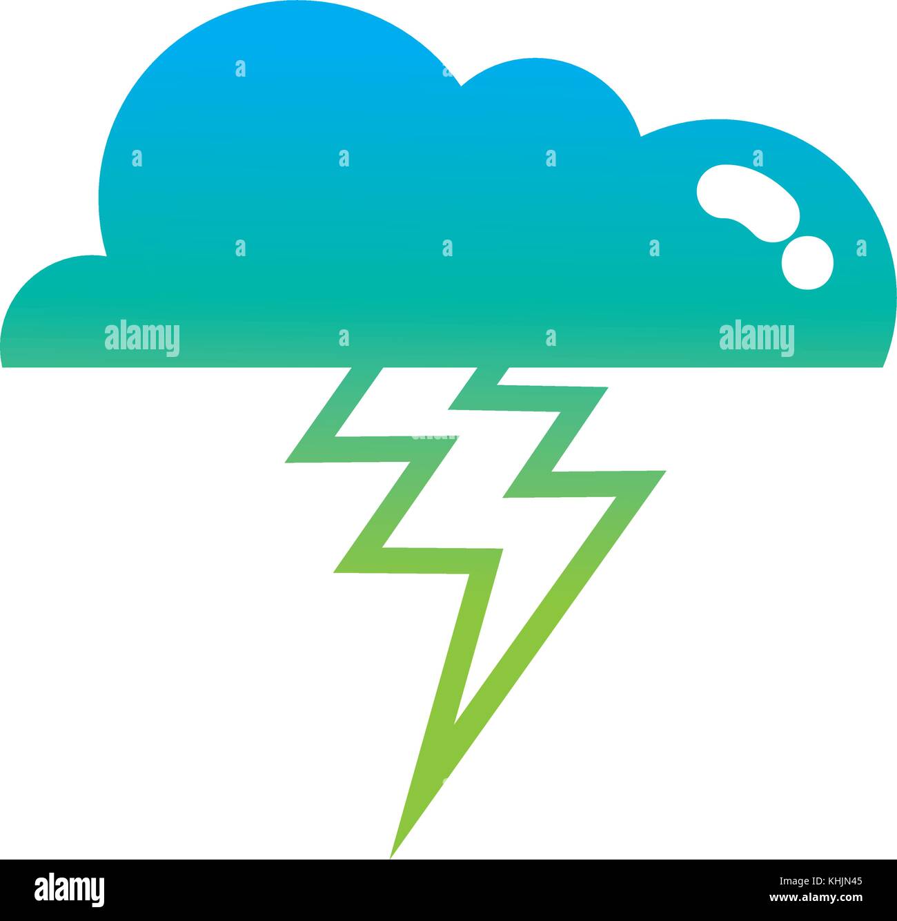 silhouette cloud with thunder natural weather sky vector illustration ...