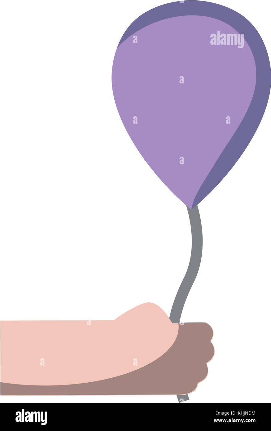 hand with balloon design decoration celebration Stock Vector Image ...
