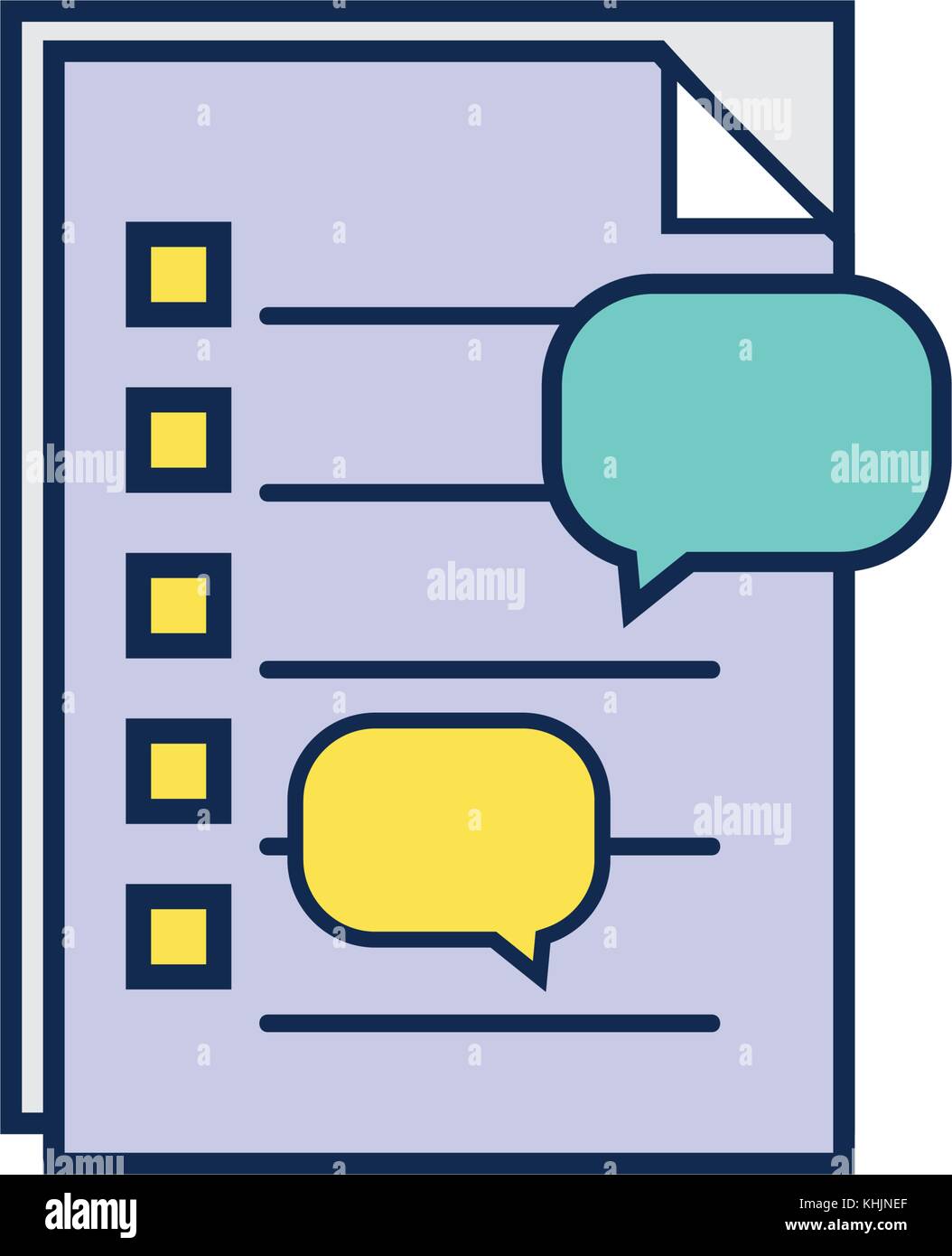 paper document with chat bubble design Stock Vector Image & Art - Alamy